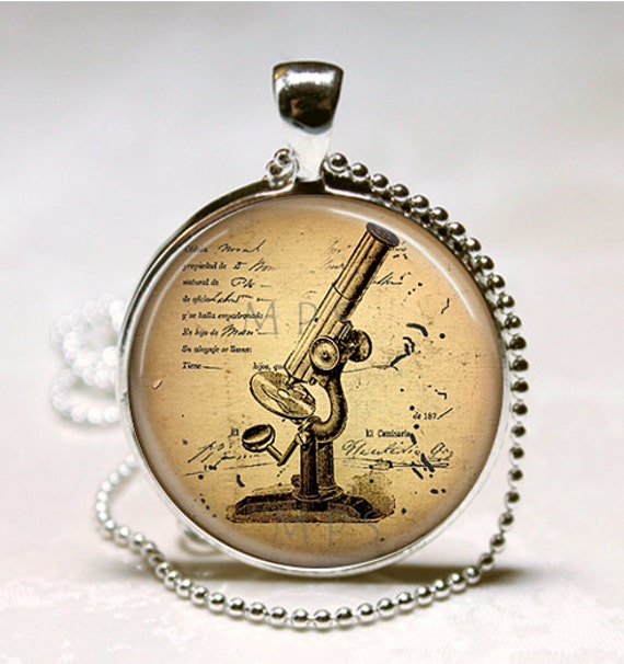 Science Jewelry Microscope Necklace Biology by MissingPiecesStudio