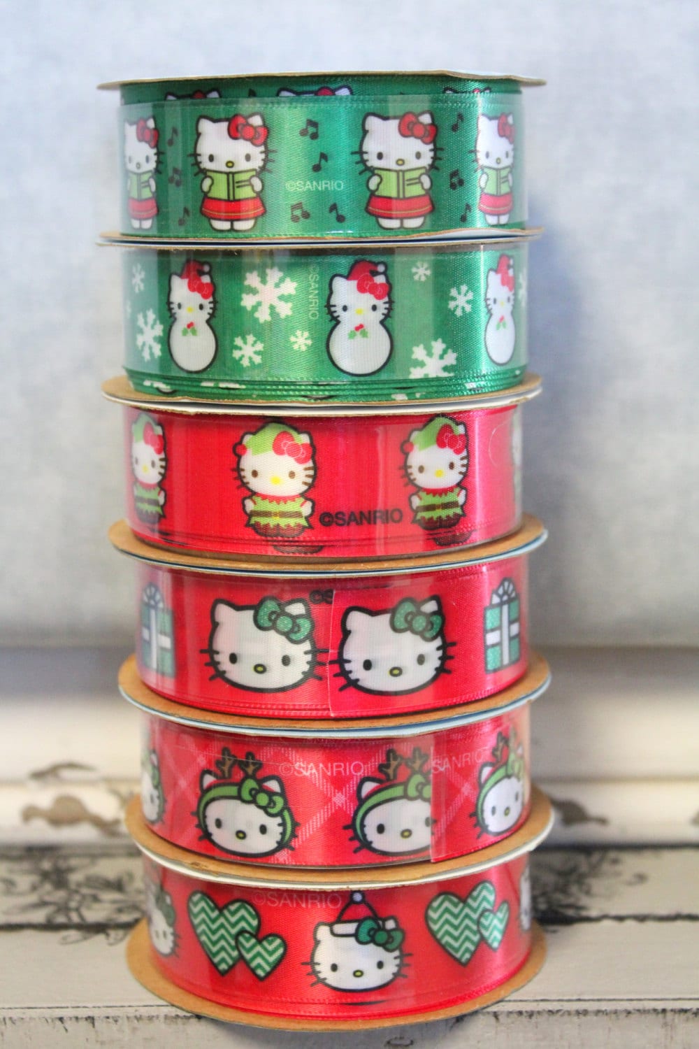 Hello Kitty Christmas Ribbon Holiday Ribbon Hair Ribbon Supply