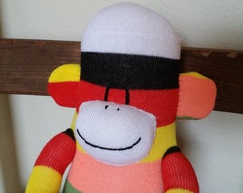 Rainbow sock monkey | Etsy