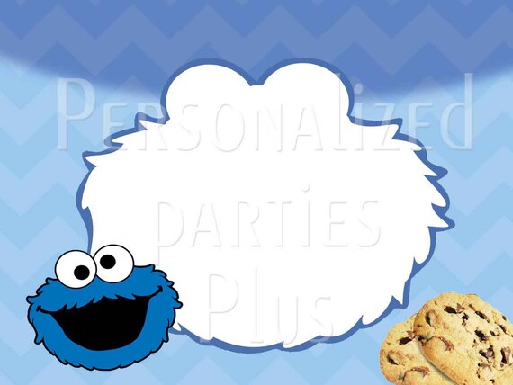 Cookie Monster food labels or name tags by PartiesPlus on Etsy