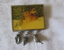 Popular items for rabbit pin on Etsy