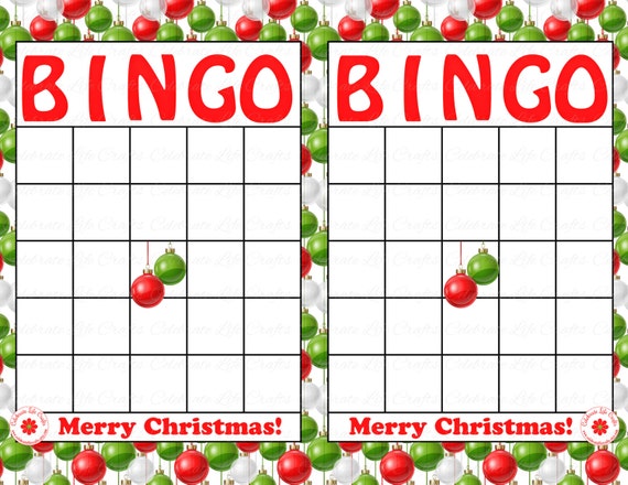 Items Similar To Blank Merry Christmas Holiday Bingo Cards DIY 