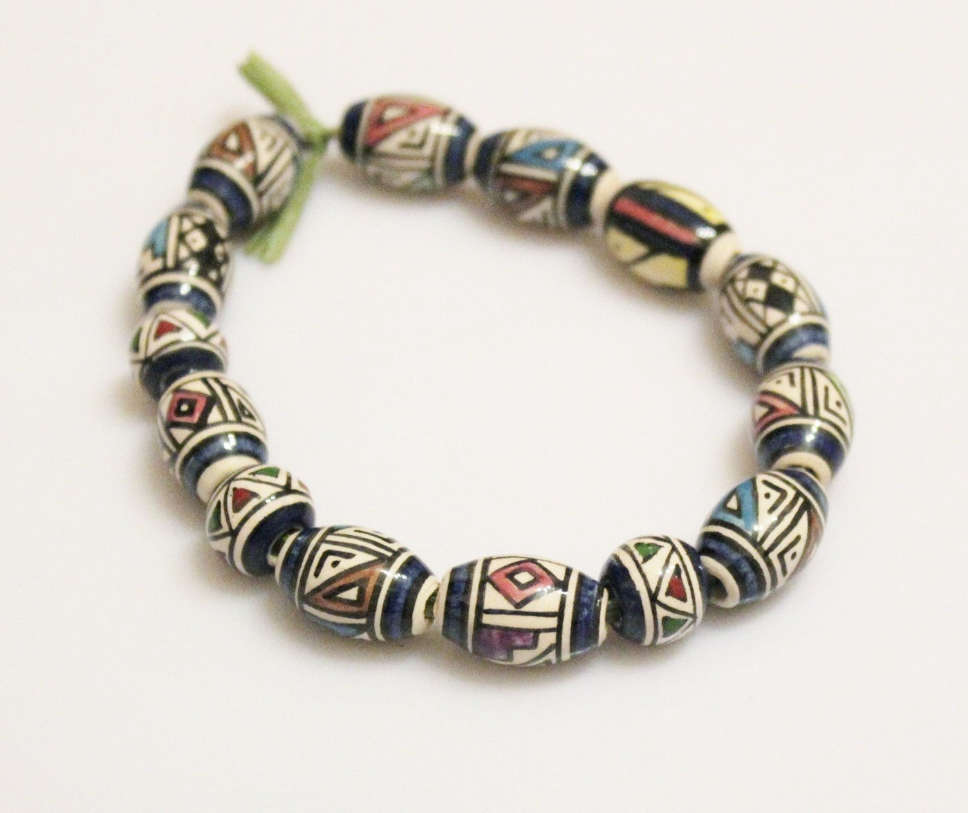 Peruvian Beads Mix Ceramic Beads Ethnic Beads Hand Painted