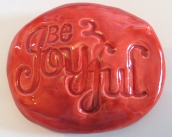 Items similar to AMPERSAND (&) Pocket Stone - Ceramic - AQUAMARINE Art ...