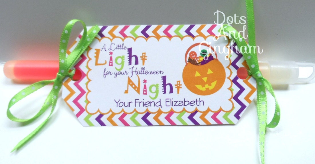 Halloween Glowstick Tag-Printable Halloween Kids Tags-Glow