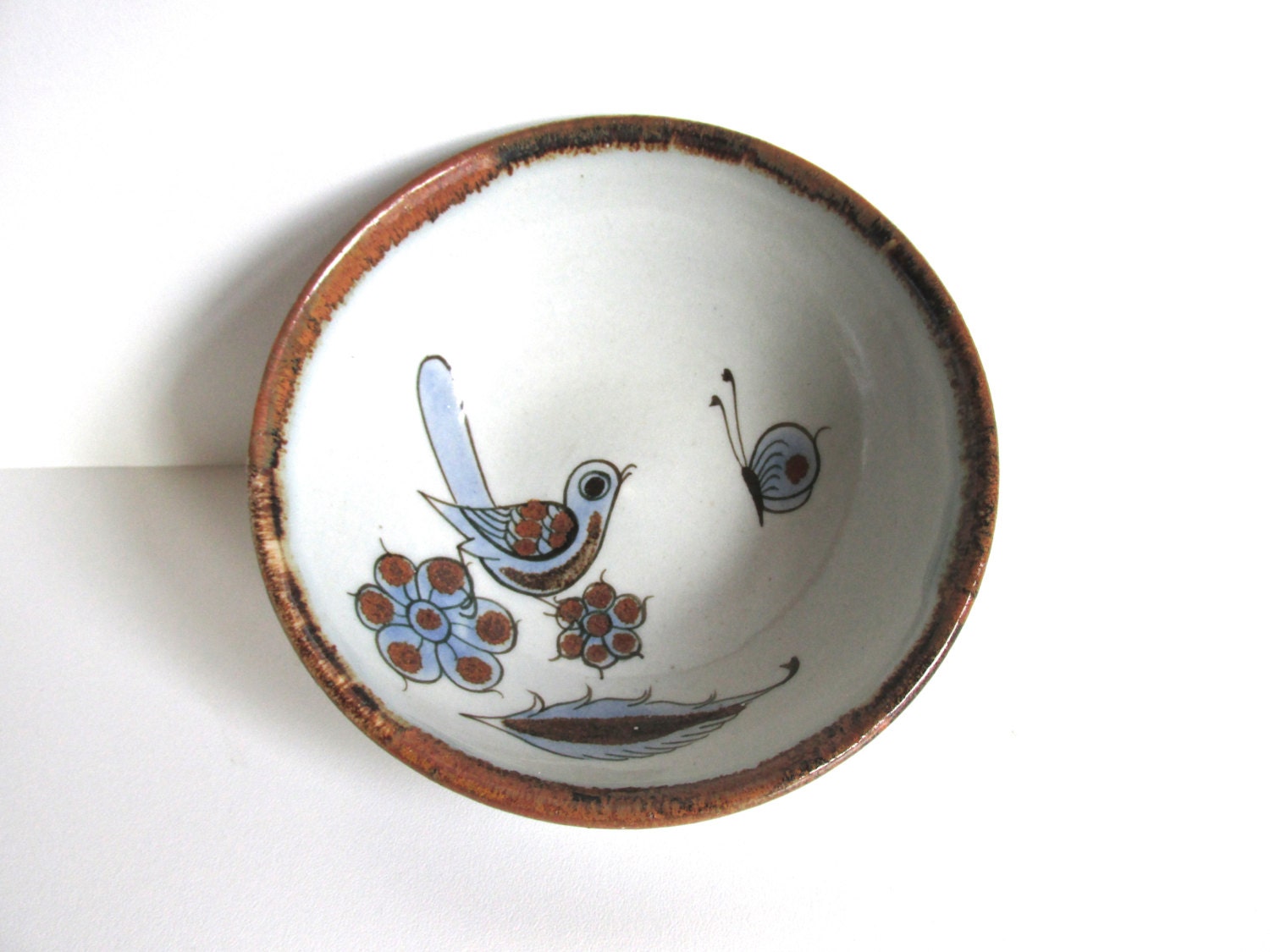 Ken Edwards Tonala Blue Bird Pottery Bowl – Haute Juice