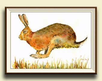 Running hare | Etsy