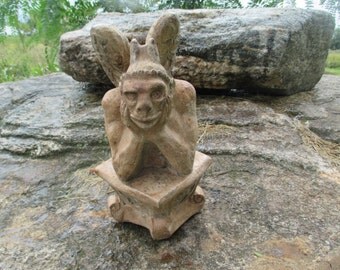 Monkey Gargoyle Statue by ConcreteDesignStudio on Etsy