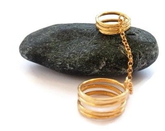 Ring with chain | Etsy