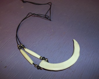 1 real animal wild boar tooth jewelry hog pig tusk necklace bone ...