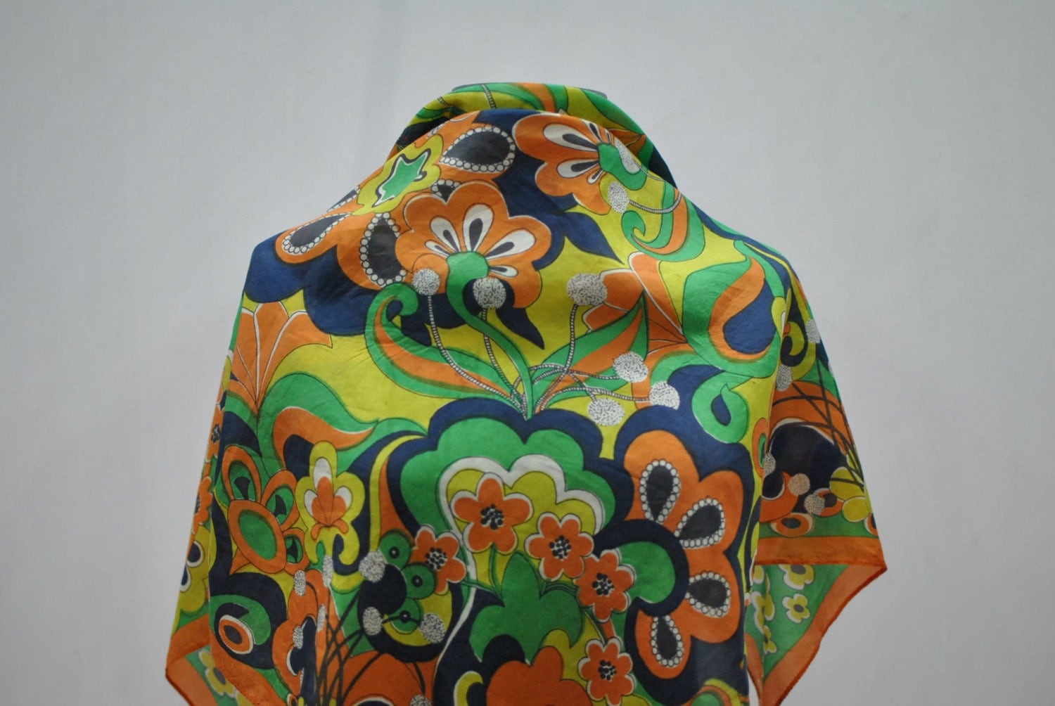 Vintage PRINTED SILK scarf ….(799) – Haute Juice