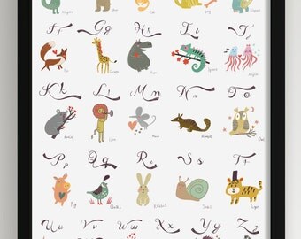 Alphabet poster | Etsy