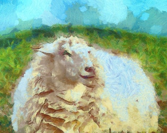 Lamb painting | Etsy