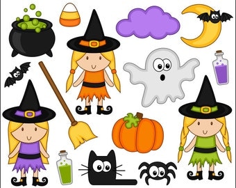 Girly Monster Grins Digital Clip Art Cute Monster by YarkoDesign