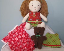 Popular items for christmas rag doll on Etsy