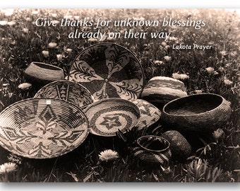 Native American BLESSING Thanksgiving Card Edward Curtis