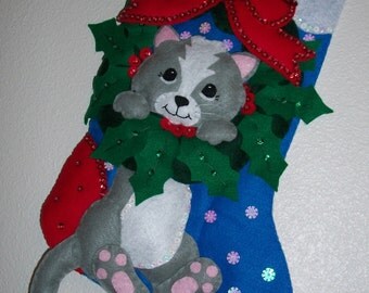 Popular items for cat stockings on Etsy