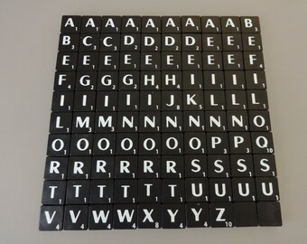 Popular items for black scrabble tiles on Etsy