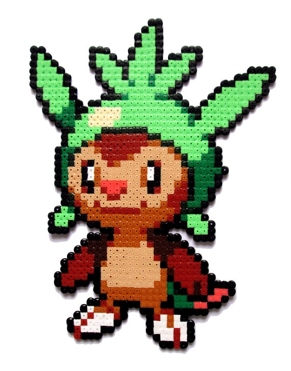 Pokemon Chespin perler bead sprite