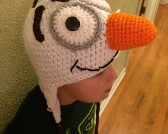 Disney Frozen Knit Hats, Knit Olaf hat, Olaf Hat, Inspired by Disney's ...