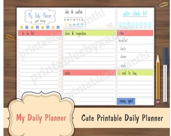 Cute Daily Planner , International A4 Size PDF