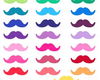 Popular items for rainbow mustache on Etsy