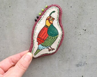 Quail pin | Etsy