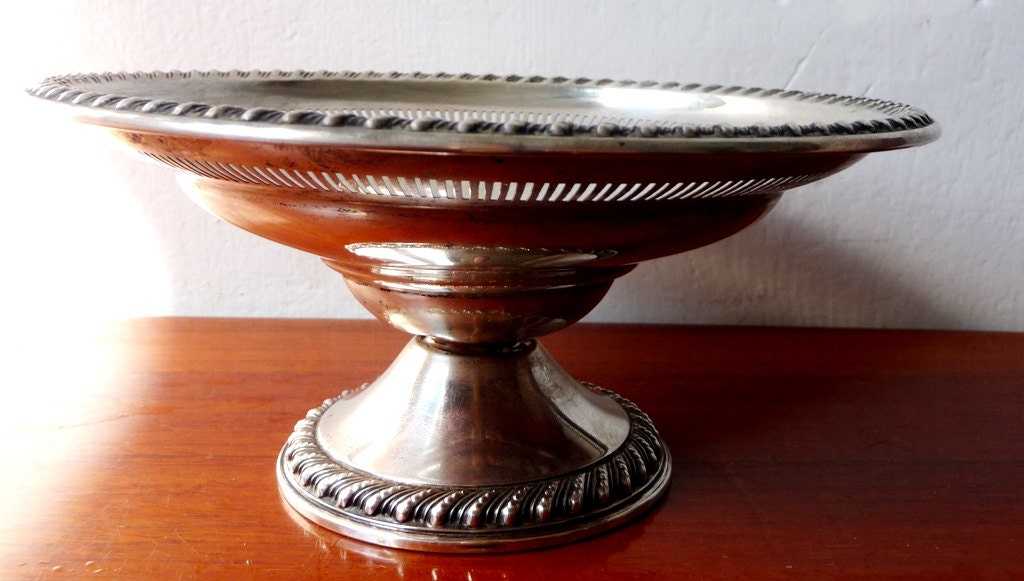 1940 Rogers Sterling Silver Footed Compote / Serving Bowl / Candy Dish ...