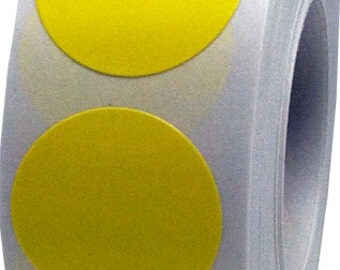 1000 Hot Yellow Dot Stickers Small 1/2 Inch by TheDotSpotLane