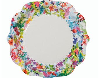 Floral fiesta plates 22cm, Tea Party Paper Plates, Party Paper Plates ...