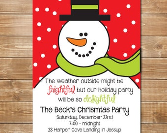 Snowman invite | Etsy