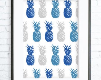 Blue pineapple | Etsy