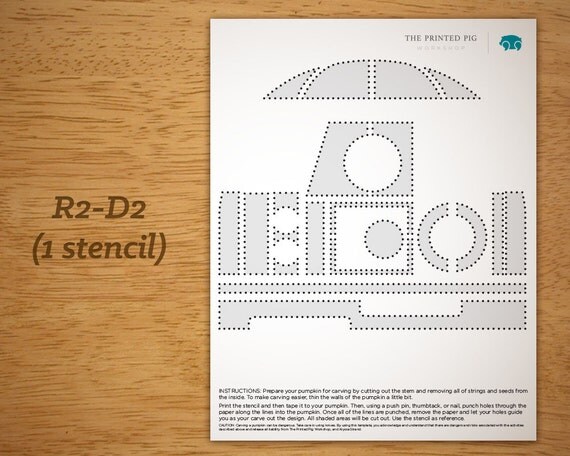 Printable R2d2 Stencil