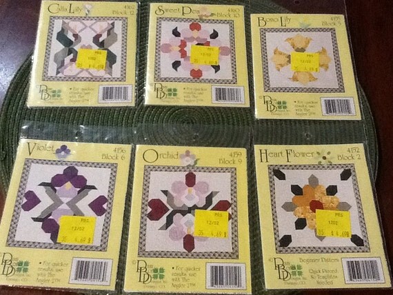 6 Quilt block patterns by: Pam Bono Designs