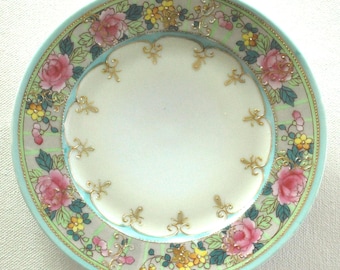 Items similar to VINTAGE Handpainted Floral Plate Made In China WBI on Etsy