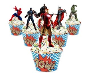 Popular items for superhero cupcake on Etsy
