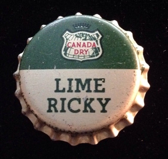 Canada Dry LIME RICKEY cork soda bottle cap by txsodajerks on Etsy