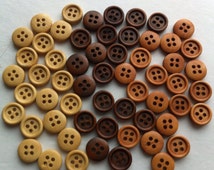 Popular items for small wooden buttons on Etsy