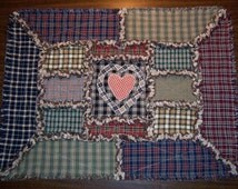 Popular items for rag quilt placemats on Etsy