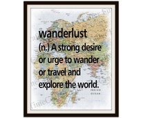 Unique wanderlust wall art related items | Etsy