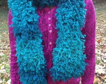 Fuzzy scarf | Etsy