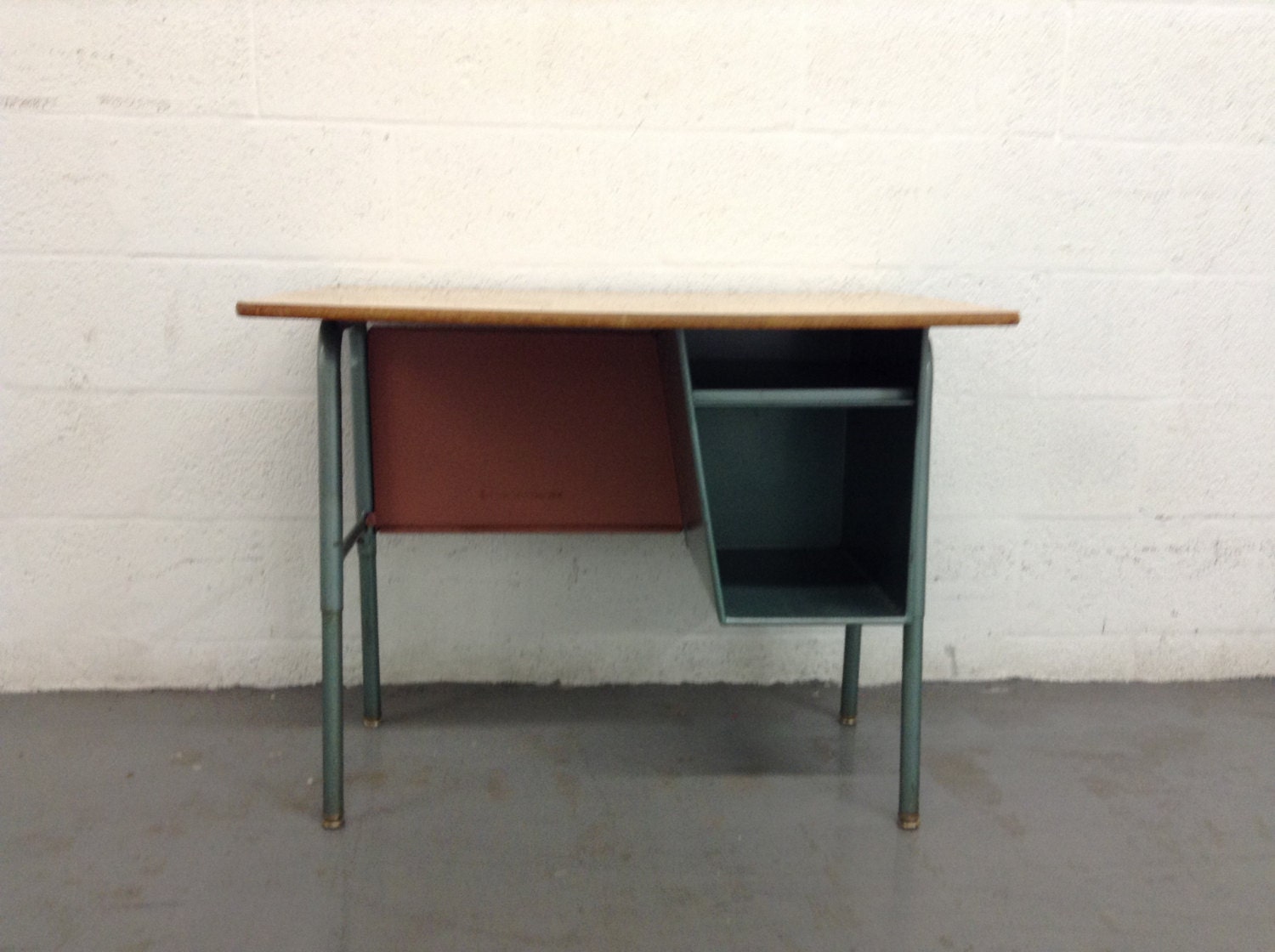 Vintage Industrial Metal and Formica Top Desk – Office Furniture ...
