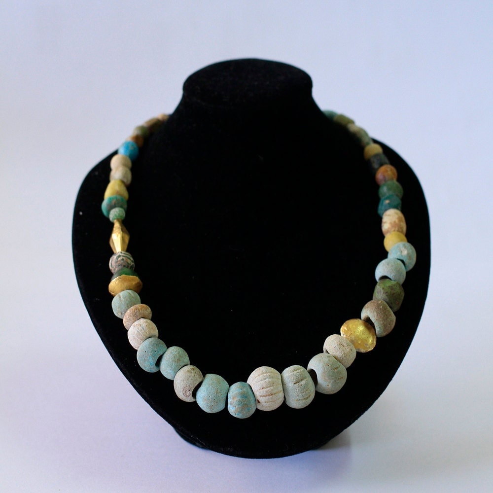 Ancient Faience Bead Necklace Ancient Egyptian Jewelry