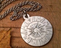 Popular items for compass rose pendant on Etsy