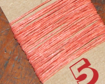 5 yards TEAL waxed Irish linen thread