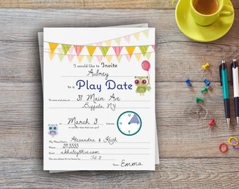 Play Date Invitation Printable