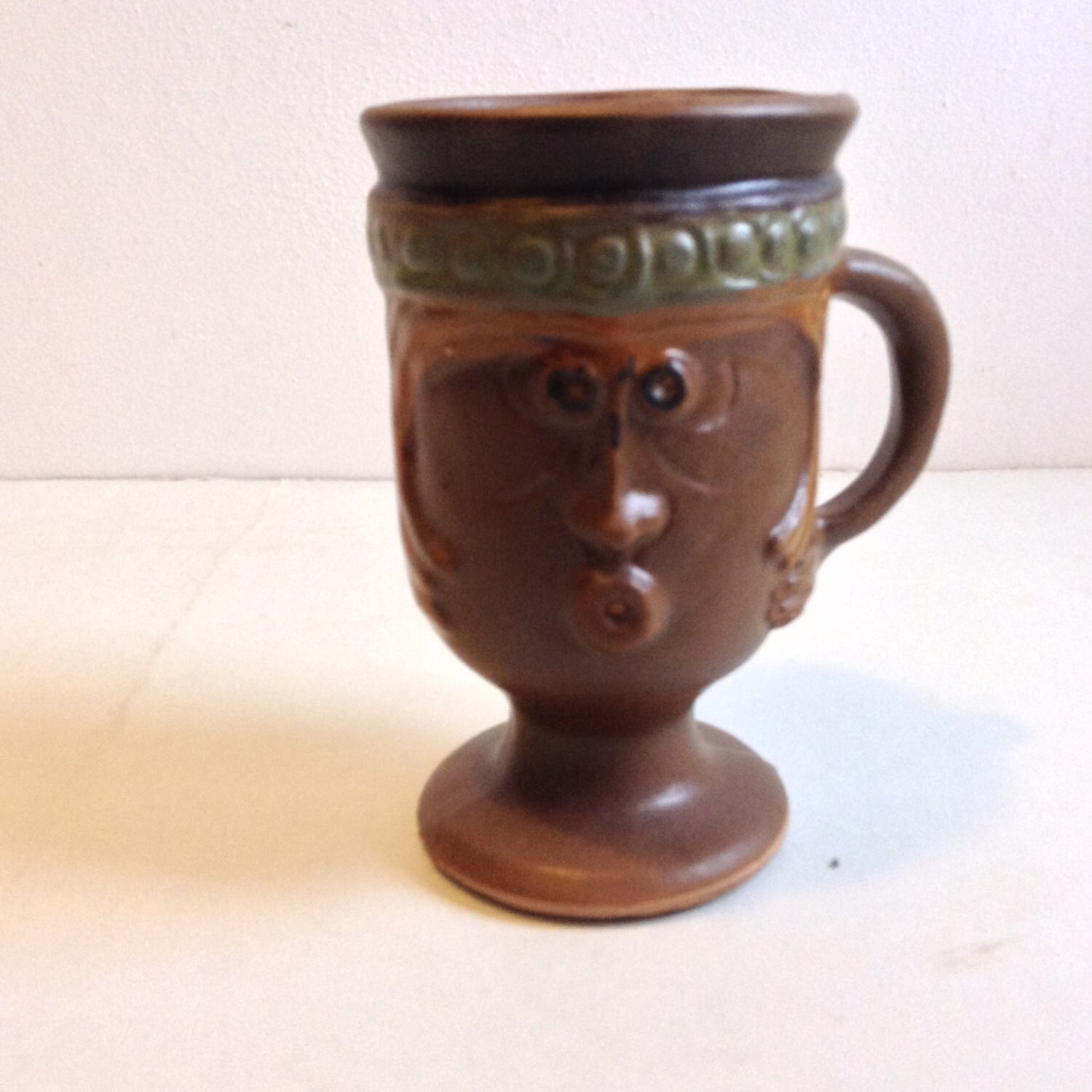 Pottery Face Mug or Pedistal Cup. B Welsh for Pacific Stoneware ...