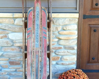 1950s FARMHOUSE PORCH SLED // Vintage Metal Rail Sled // Vintage ...