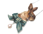 Popular items for rabbit necklace on Etsy