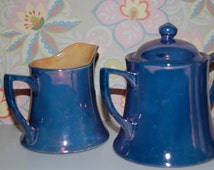 Popular items for blue lusterware on Etsy